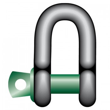 Green Pin Grade 6 Standard DEE Shackles with Screw Collar Pin