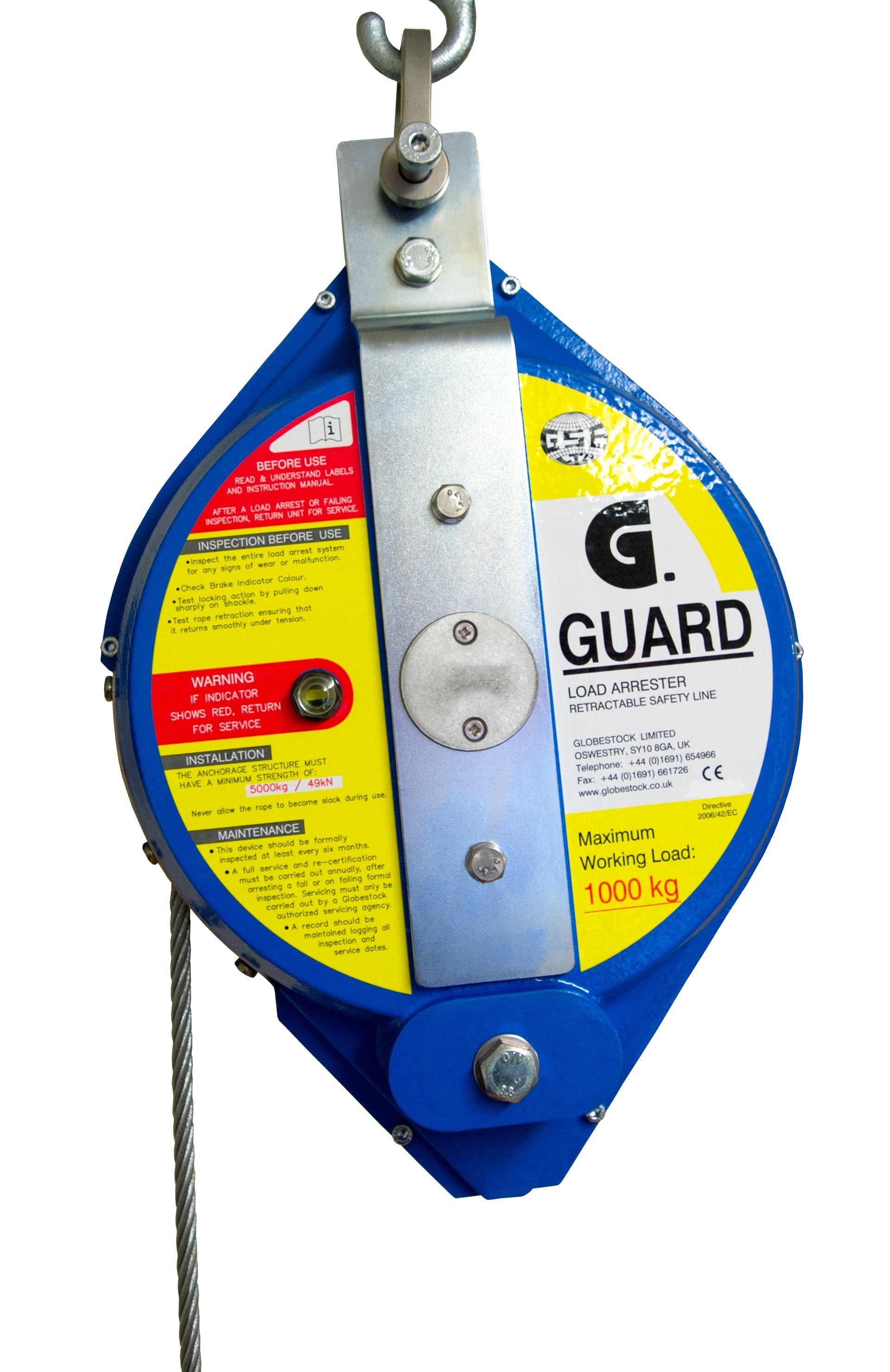 Globestock G-Guard, Load Arrest Blocks from 7m to 10m Galv SWR
