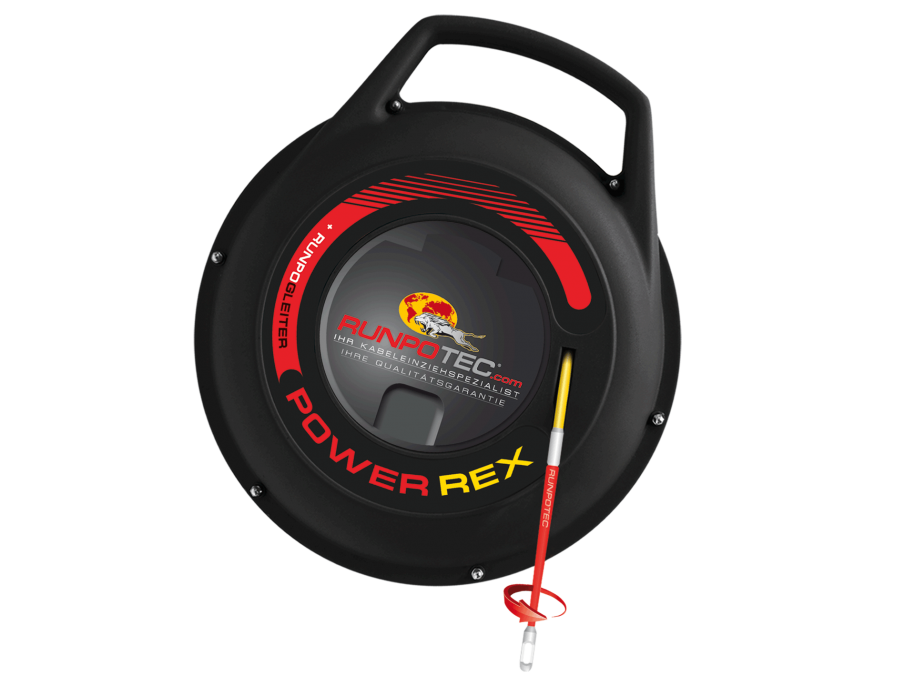 RUNPOTEC - POWER REX - FIBERGLASS ROD Ø 3 MM INCL. RUNPOGLIDER (20m, 3