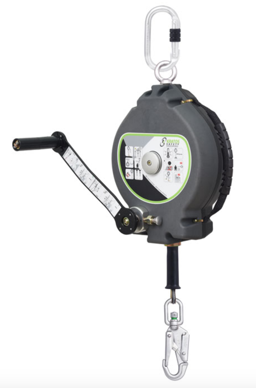 Kratos - 30m Olympe Wire Rope Fall Arrest Block c/w Integrated Recover