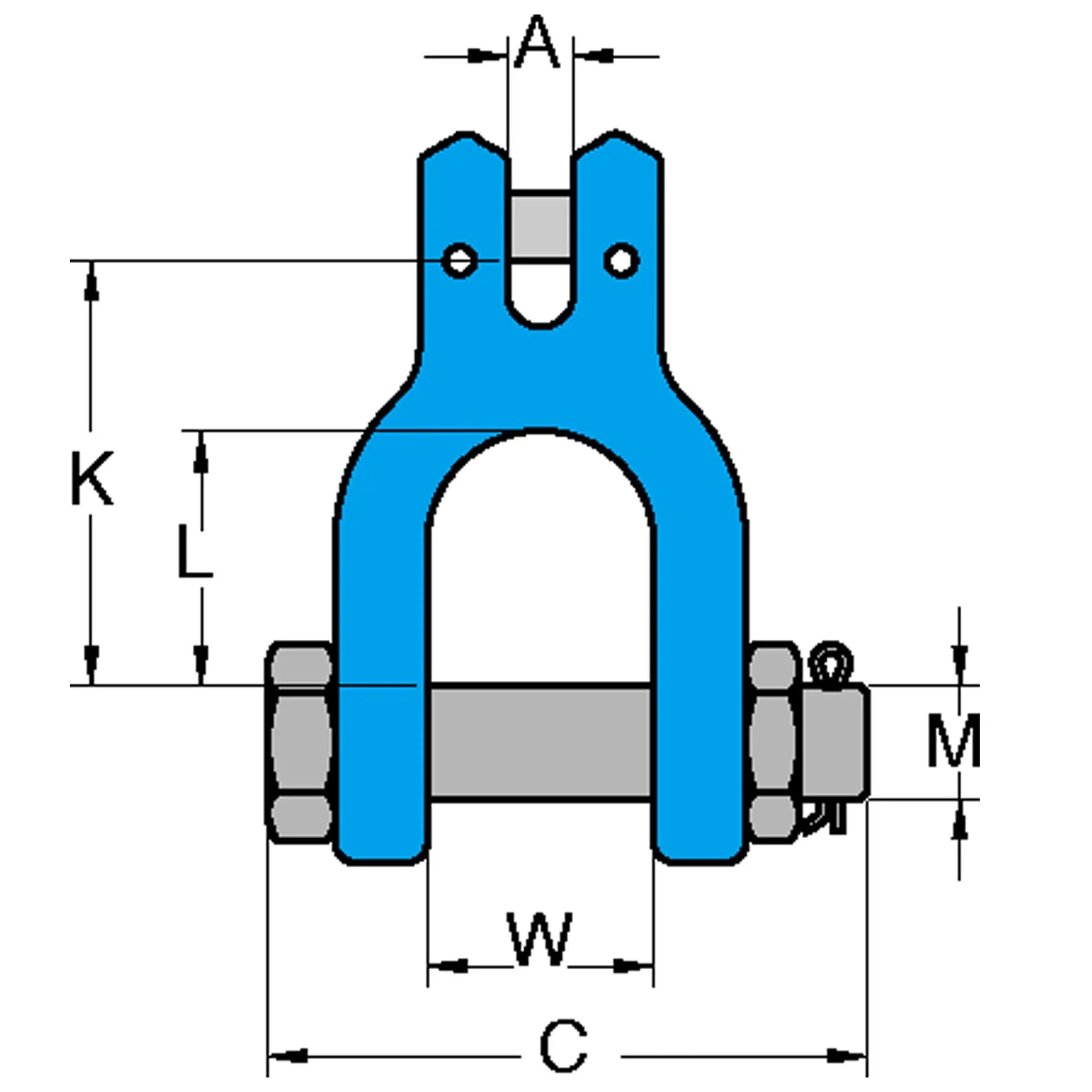 YOKE X-066- Grade 100 Clevis Shackle